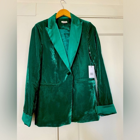 Jason Wu | Jackets & Coats | Jason Wu Velvet Blazer Emerald Green New ...